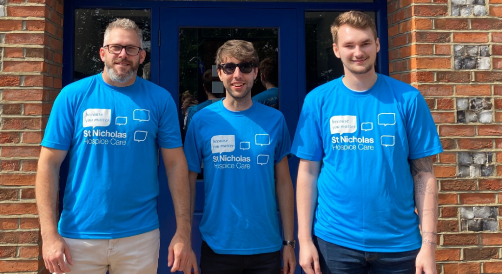 corporate skydiving team - hugh j boswell - St Nicholas Hospice Care website